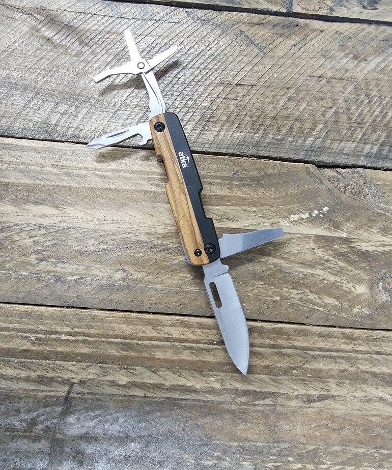 ATKA EDC Knife - Olive Wood - The 4wd Zone