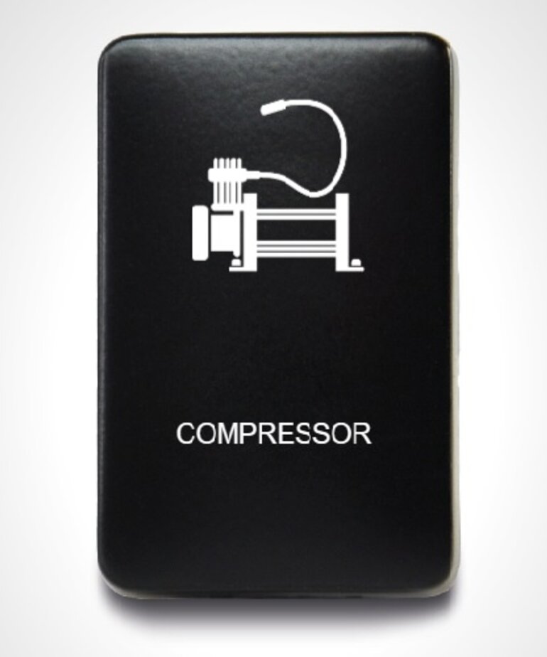 Lightforce Custom Switch to suit Toyota/Holden/Ford - Text: 'COMPRESSOR ...