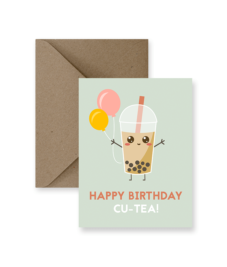 Happy Birthday Cu-Tea - Birthday Card - Ambrose University