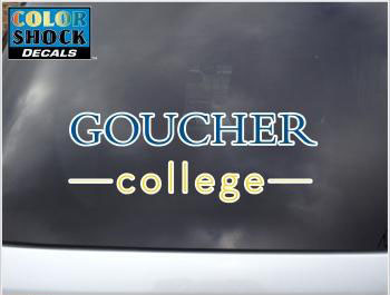 Color Shock "Goucher College Stacked" Decal - Outside Application ...