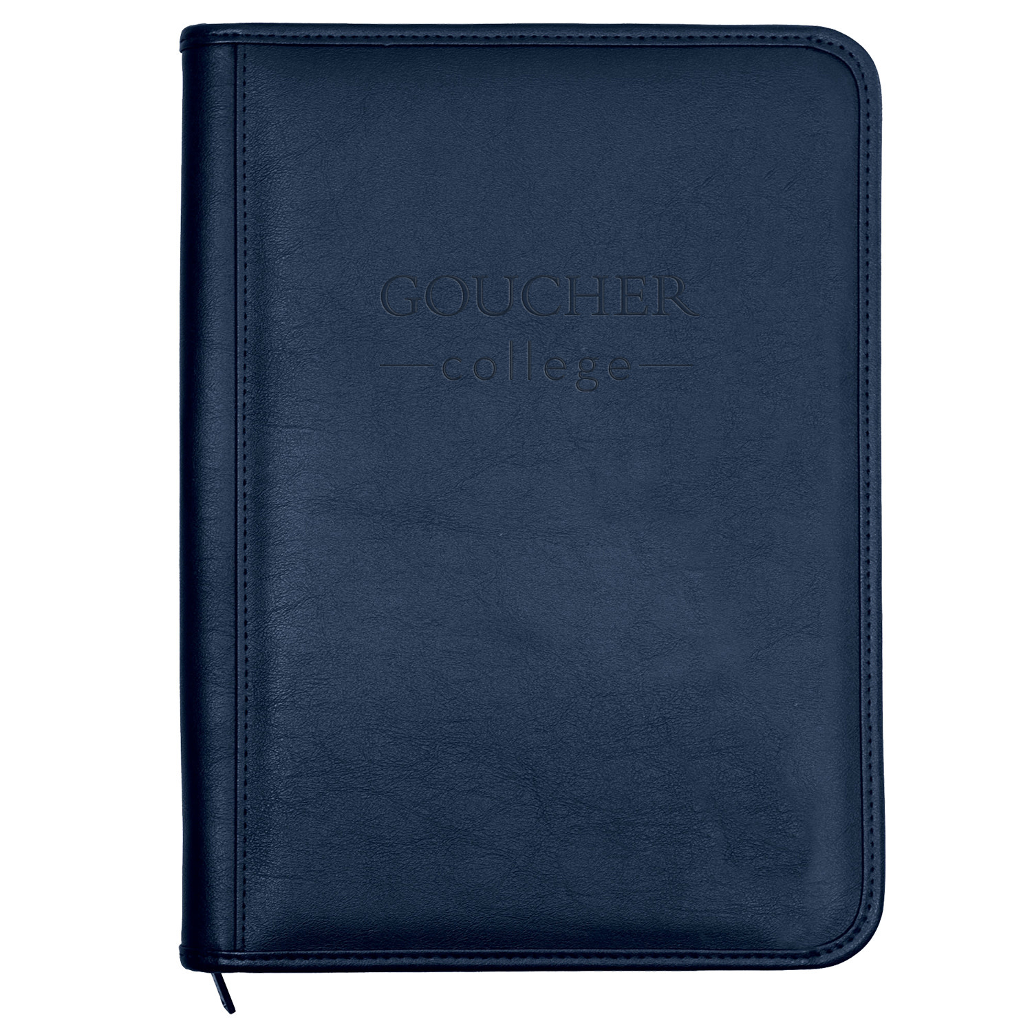 Zippered Student Padfolder "Goucher College" Navy - Goucher College ...
