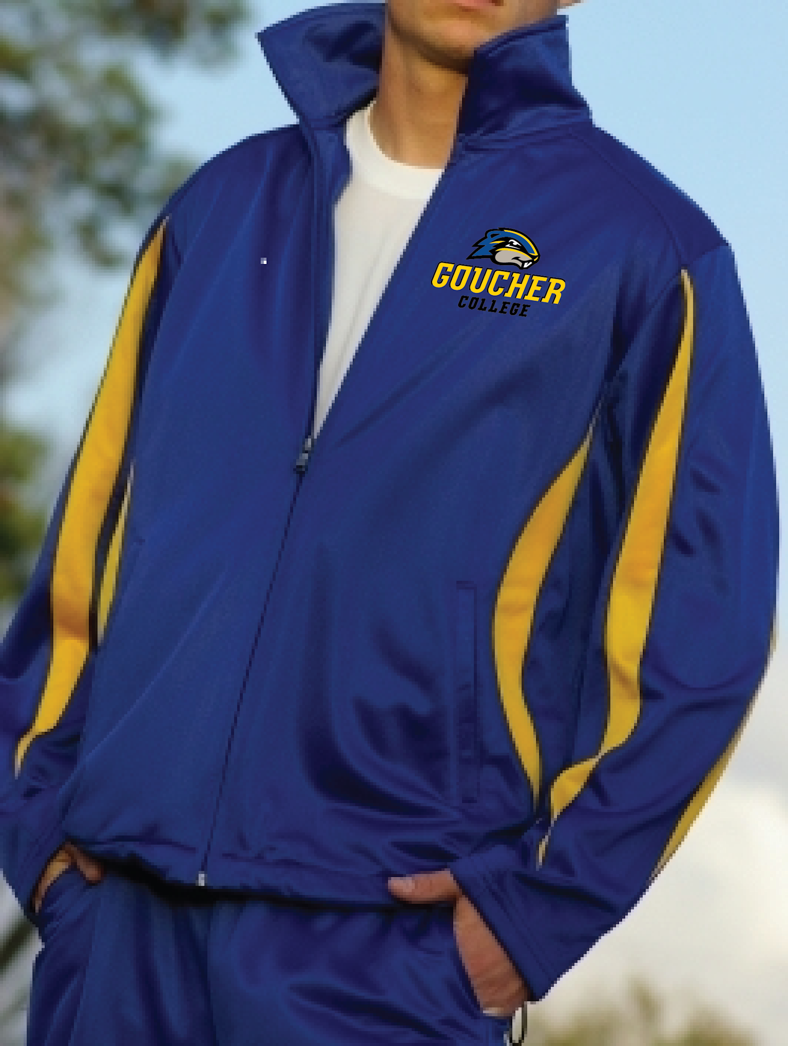 Crescent Tricot Jacket "Goucher College w/ Gopher" - Goucher College ...