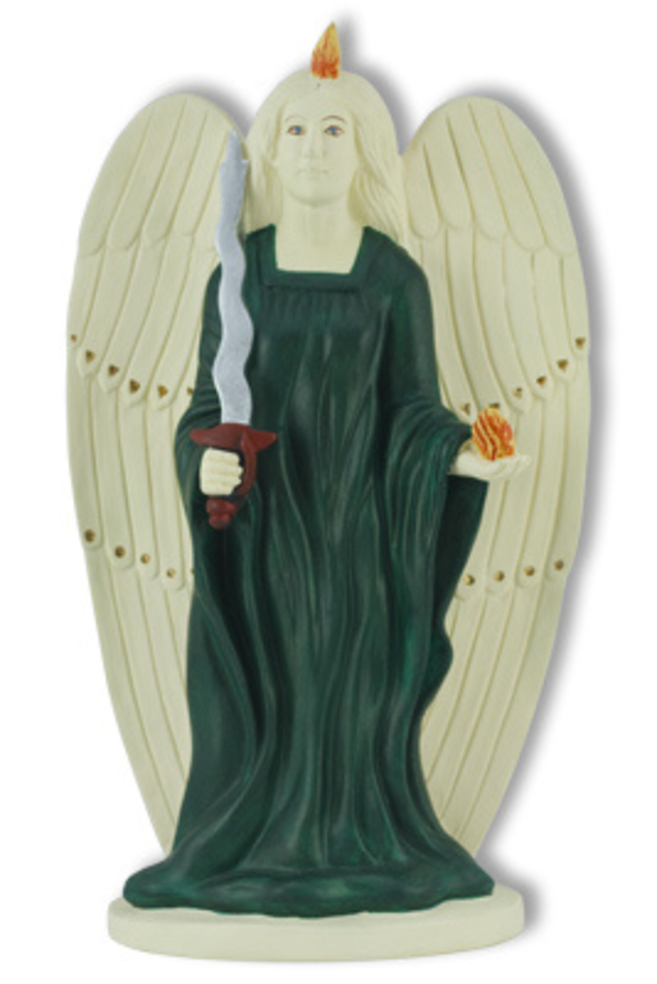 Archangel Uriel Statue - Pentagram