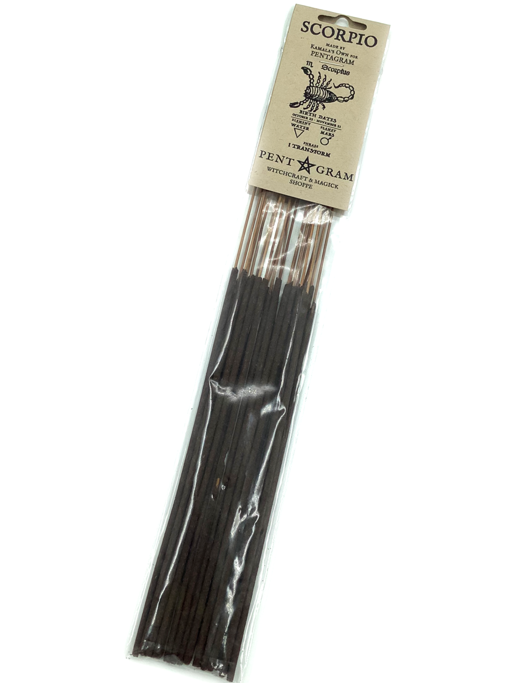 Scorpio Zodiac Stick Incense - Pentagram