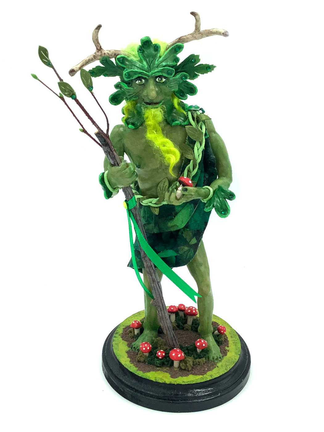Handmade Green Man Figure - Pentagram