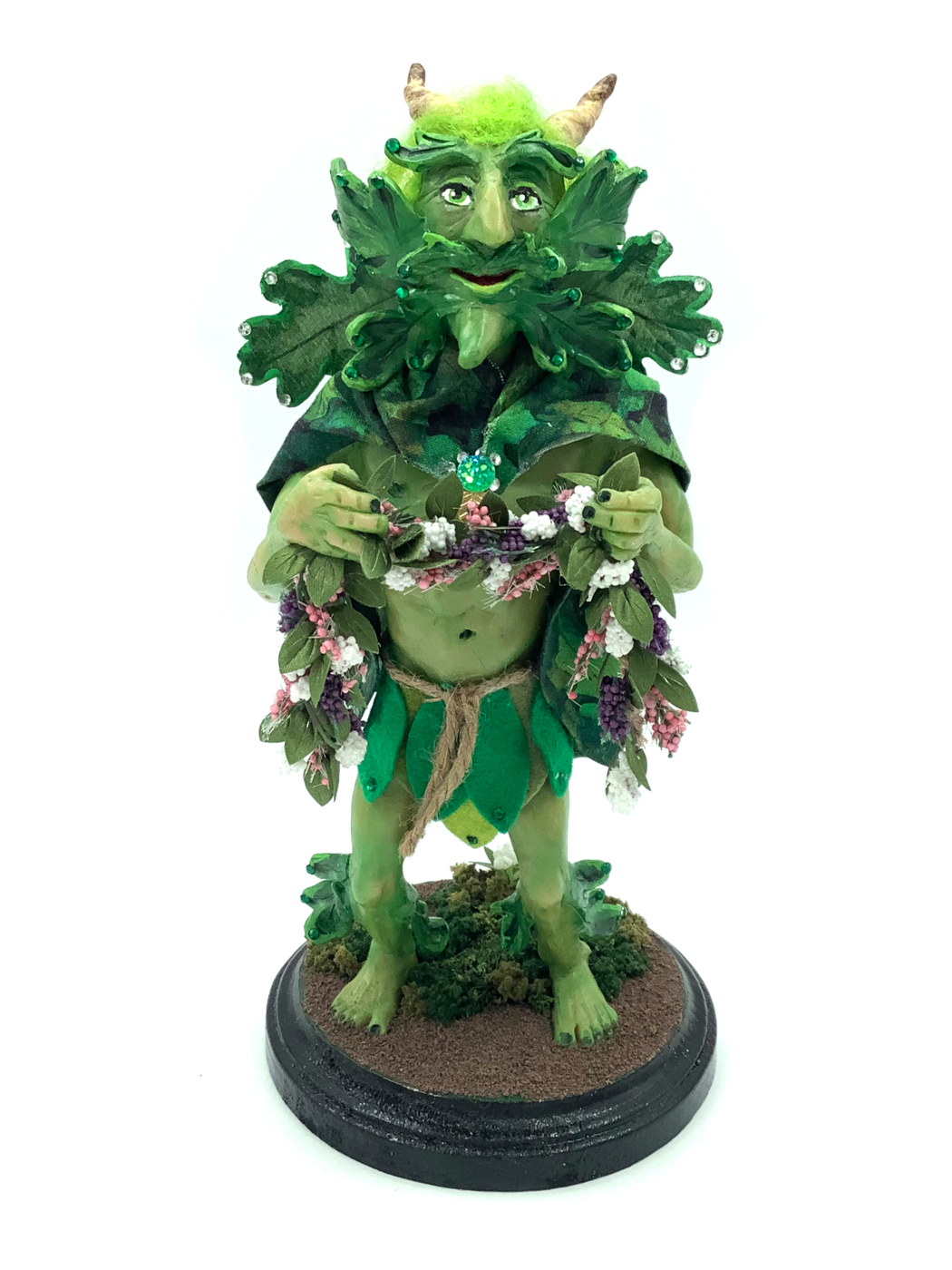 Handmade Green Man Figure - Pentagram