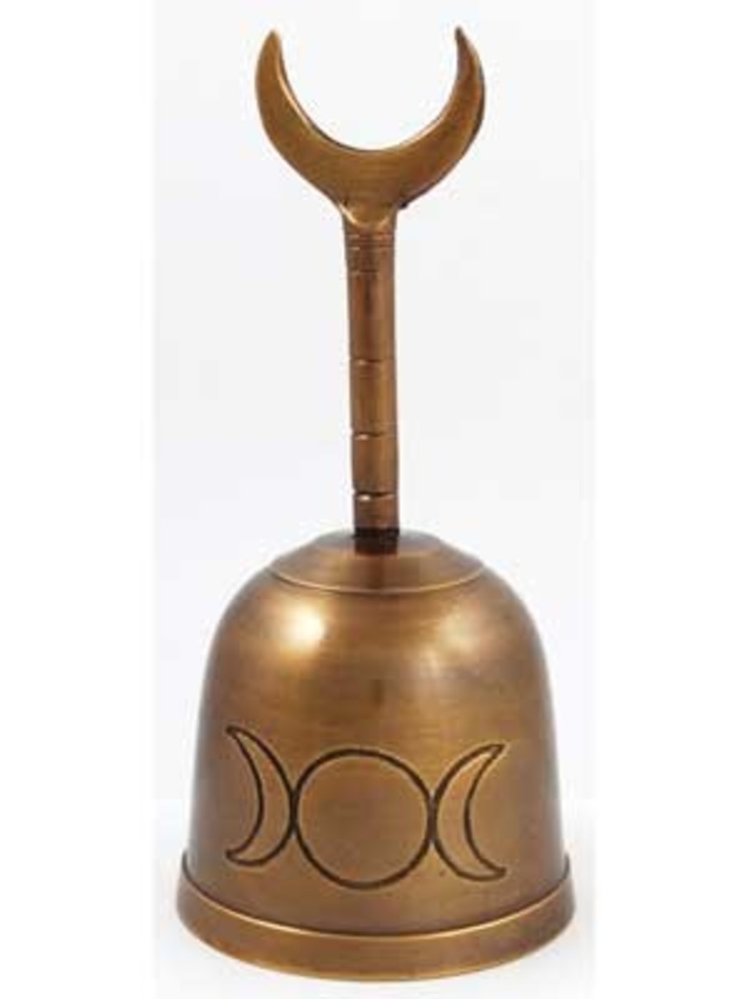 Crescent Moon Altar Bell - Pentagram