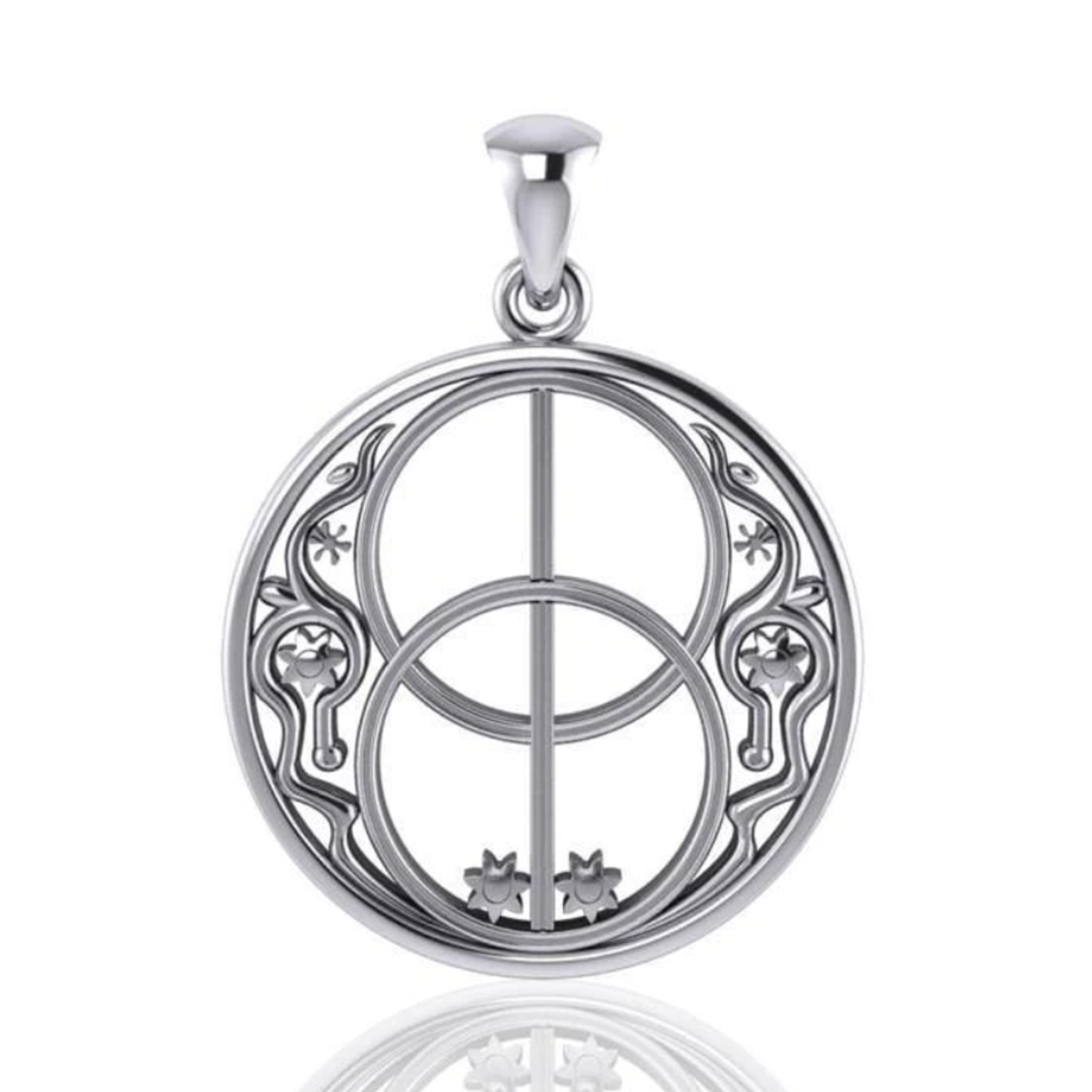 Chalice Well Avalon Pendant in Sterling Silver - Pentagram