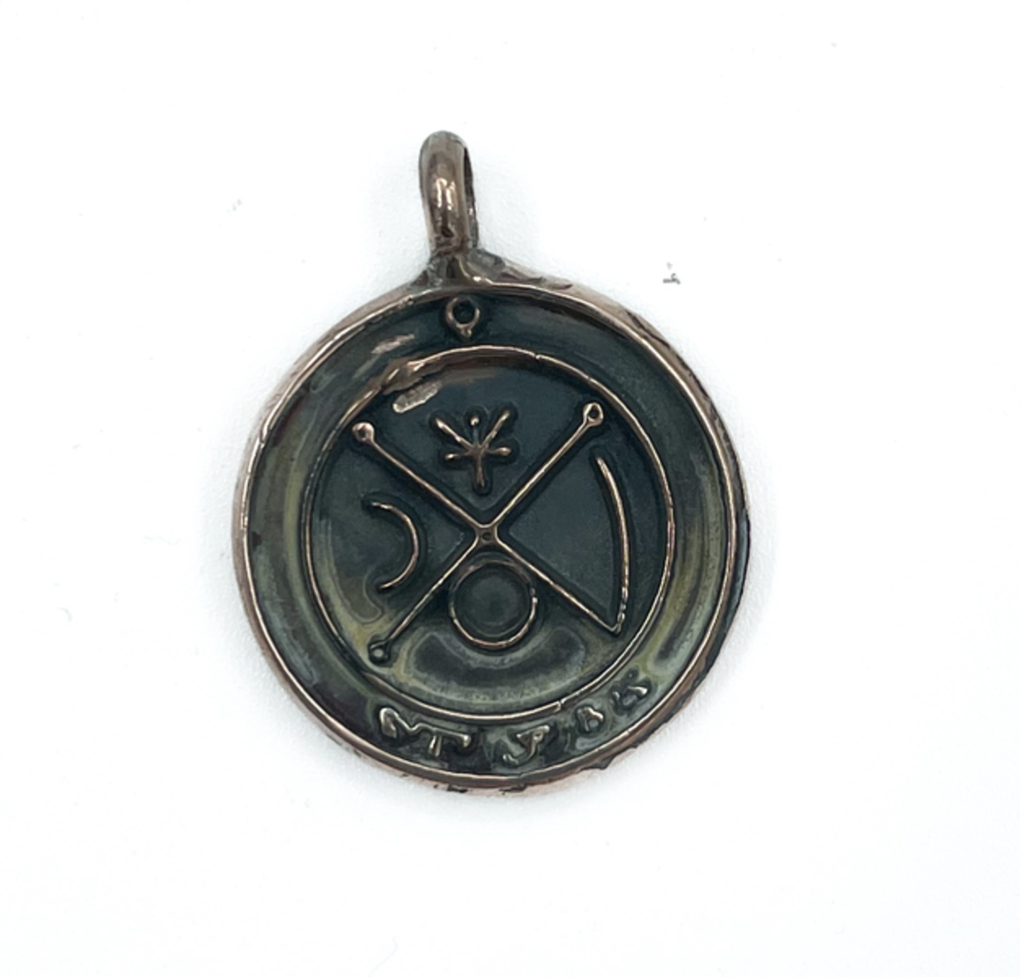 Picatrix Venus Talisman with Grand Planetary Seal of Venus in Shibuichi ...