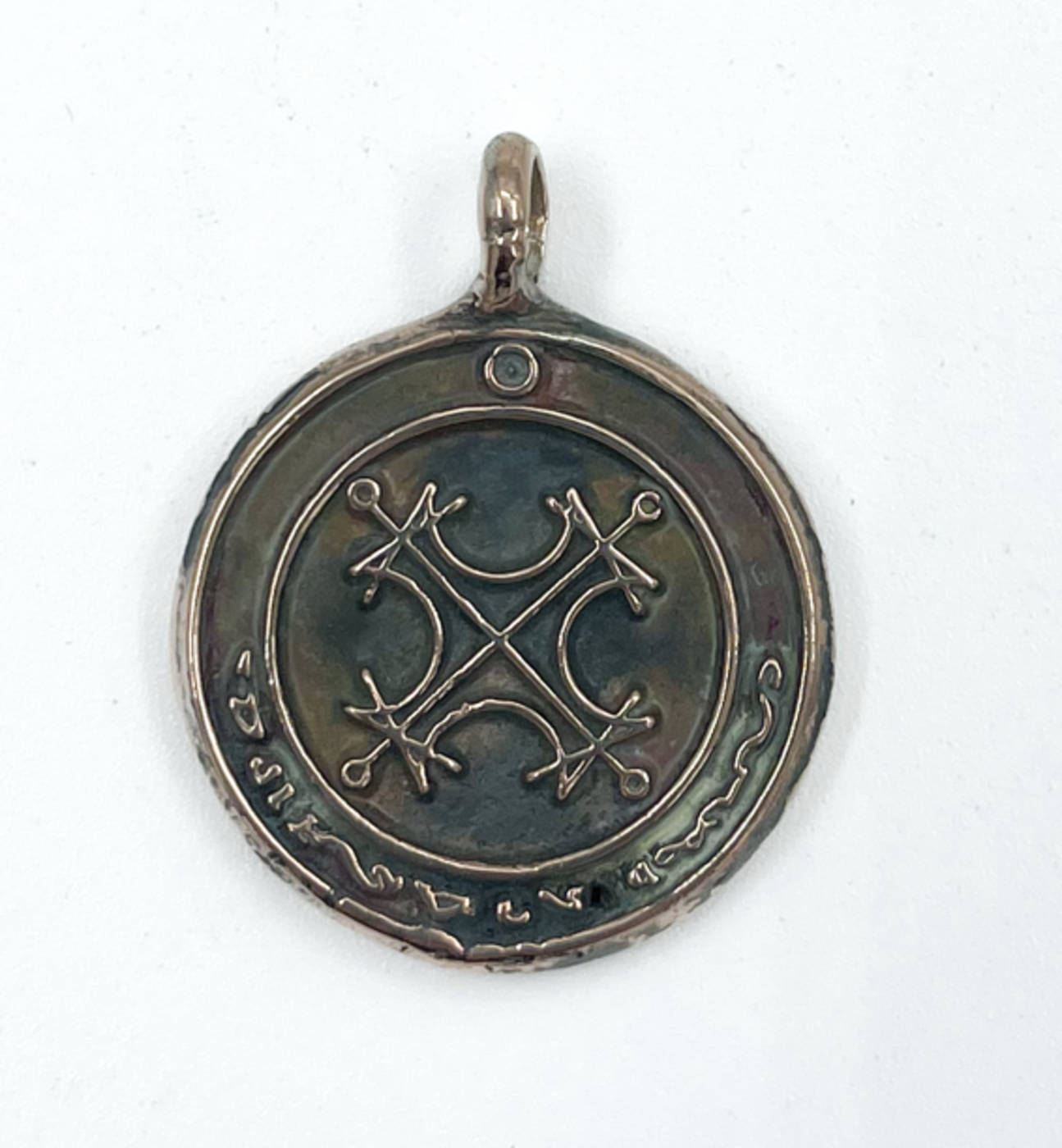 Picatrix Sun Talisman with Grand Planetary Seal of Sun in Shibuichi ...