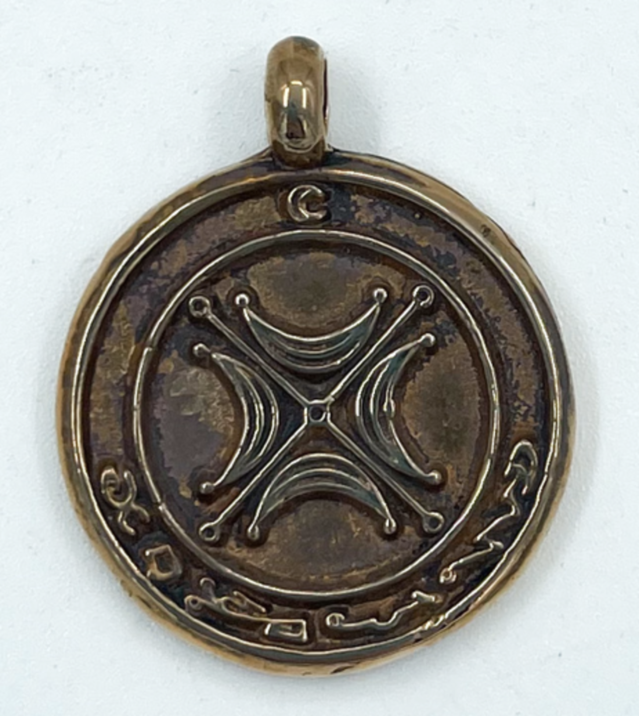 Picatrix Luna Talisman with Grand Planetary Seal of Luna in Bronze ...