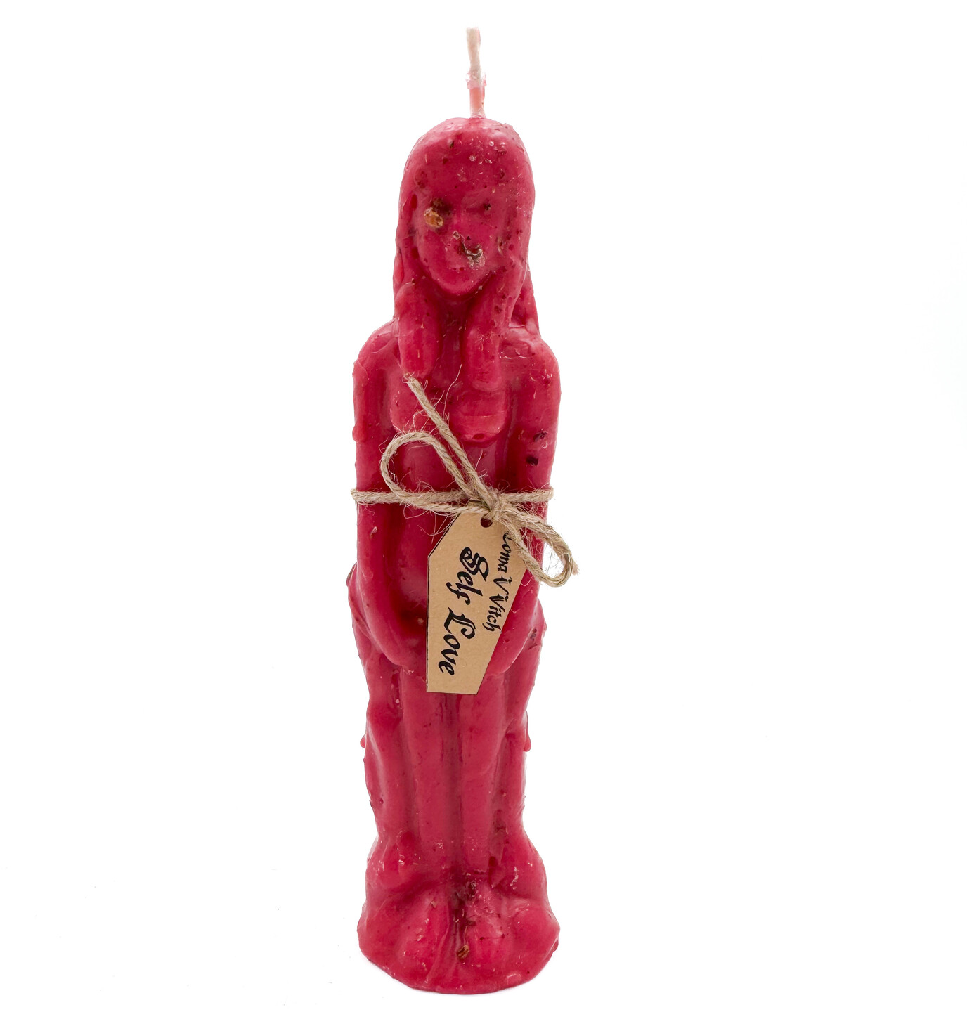 Self-Love Female Figure Candle Anointed and Rolled in Herbs - Pentagram