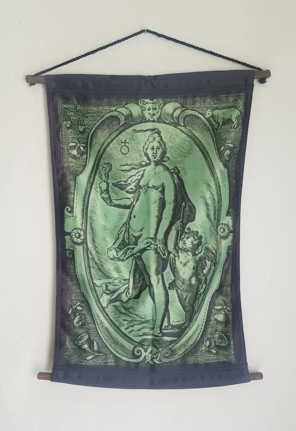 Goddess Venus Cloth Wall Hanging Banner - Pentagram