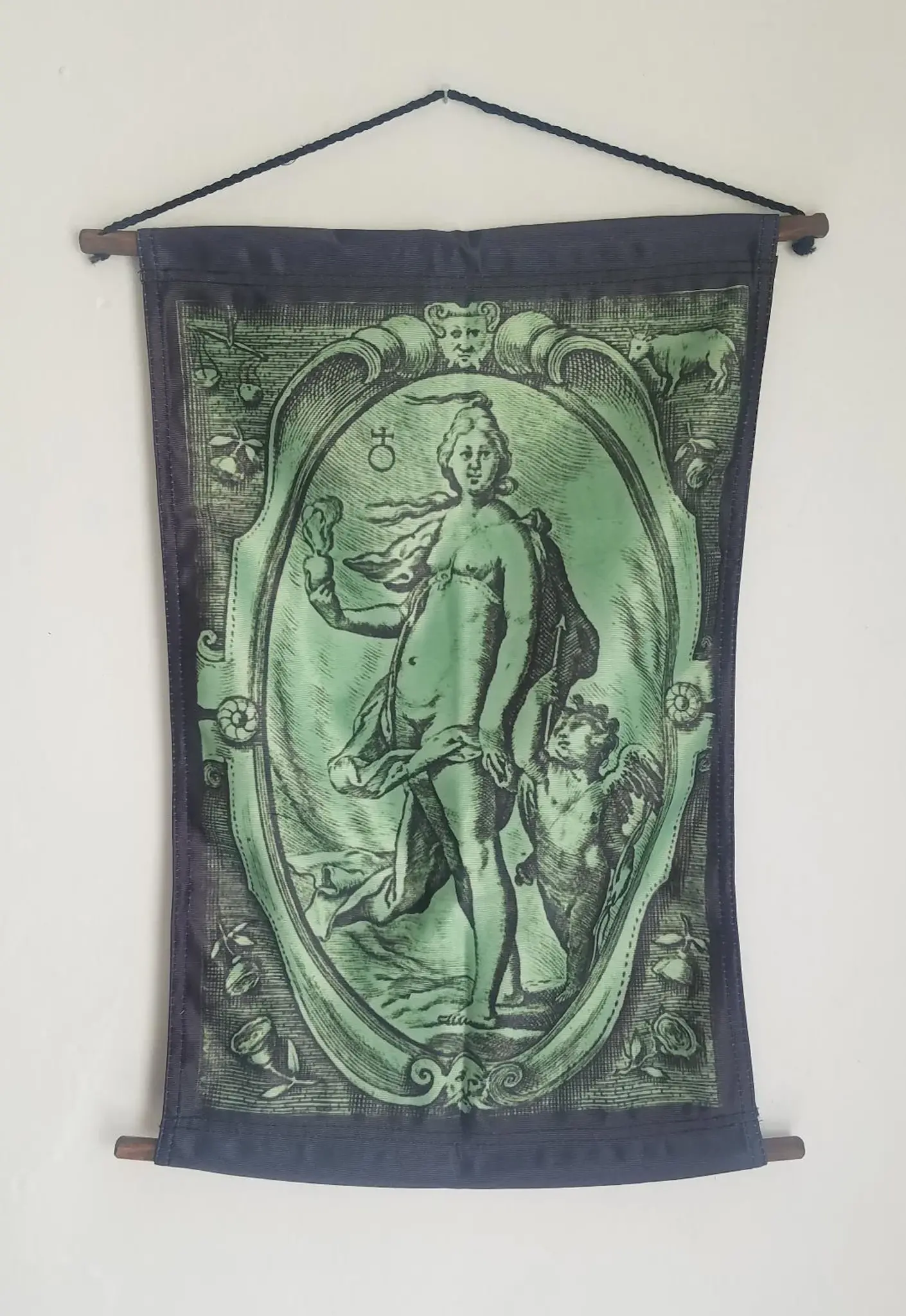 Goddess Venus Cloth Wall Hanging Banner - Pentagram