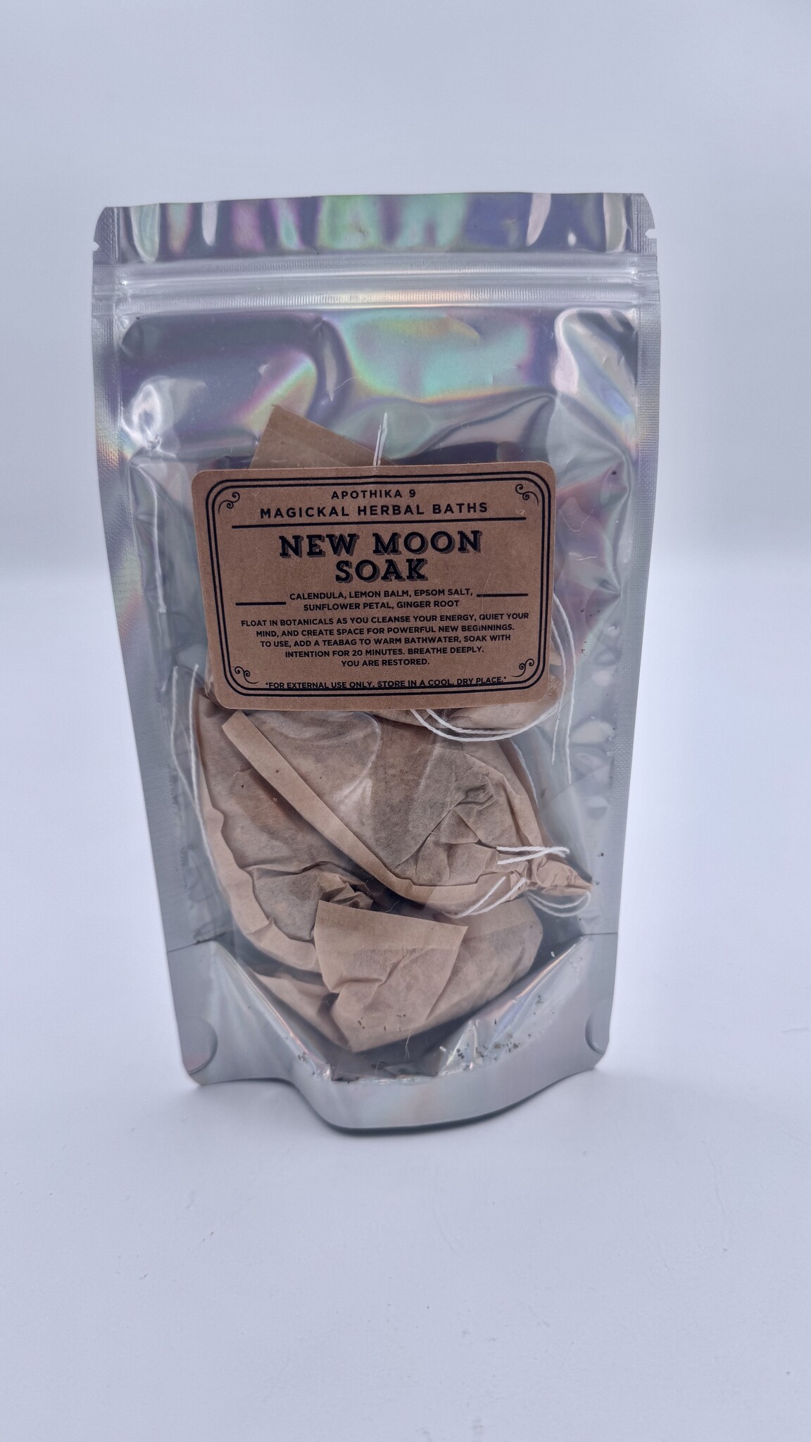 Magickal Herbal Bath - New Moon Soak - Pentagram