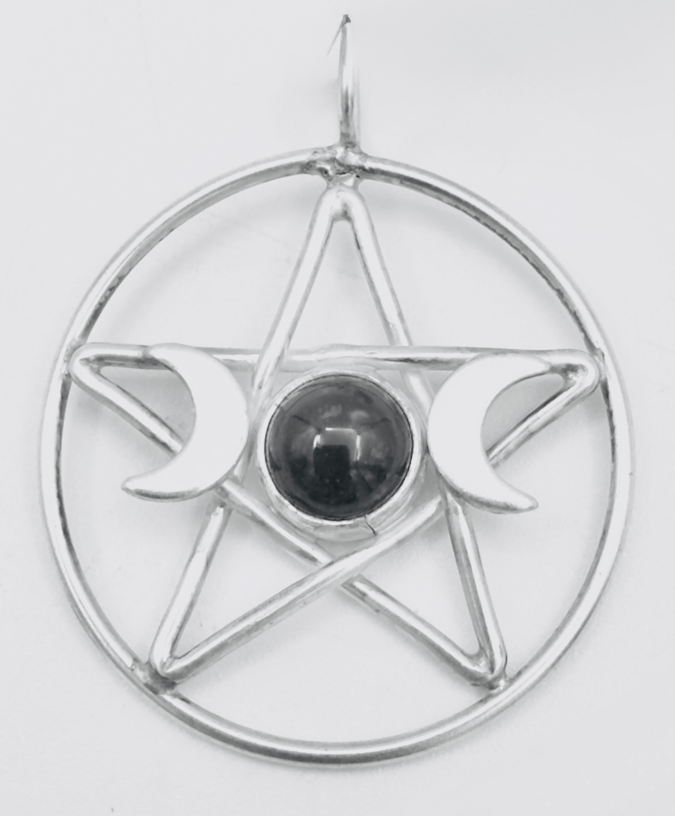 Large Magi Crafts Triple Goddess Pentacle with Bloodstone - Pentagram