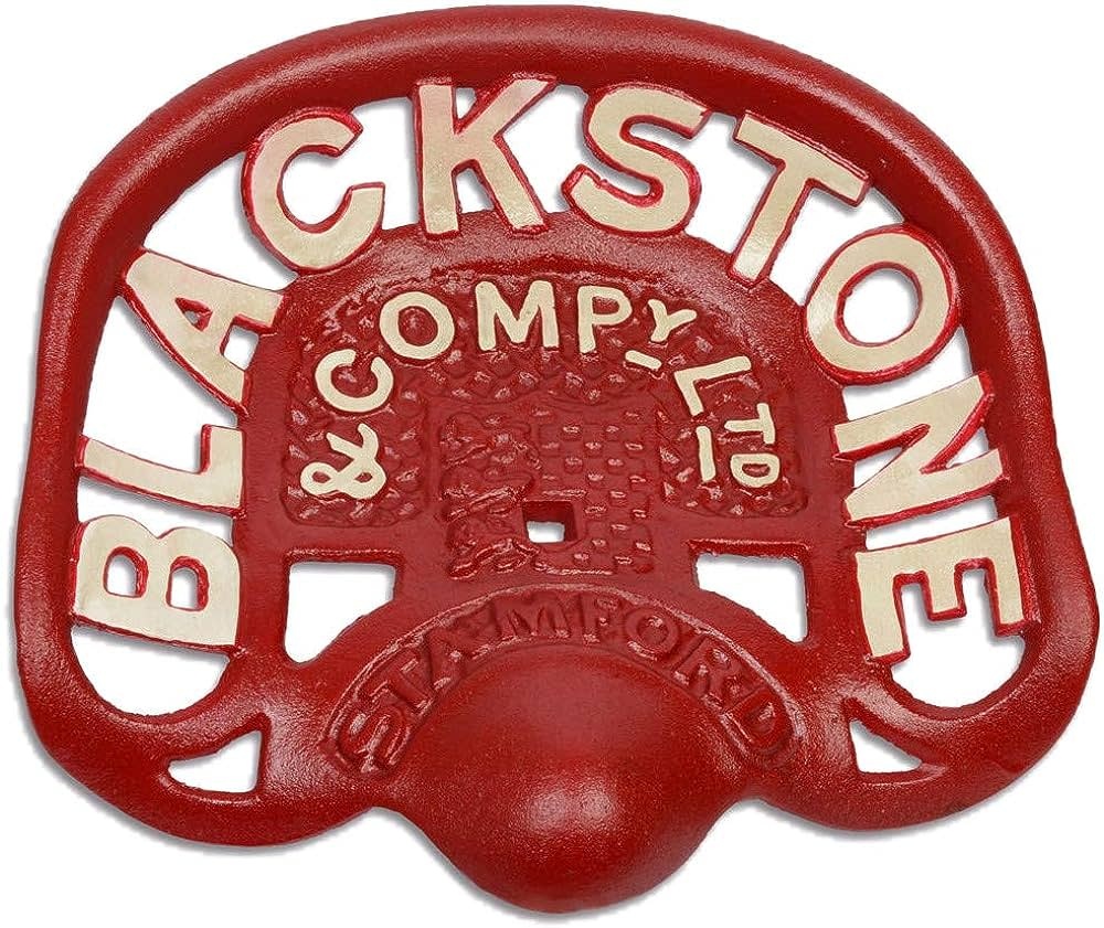 Tractor Seat Blackstone Red/white Cast Iron - Rubies and Rust