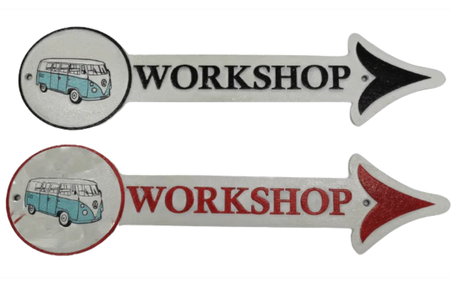 Vw Workshop Cast Iron Sign Red - Rubies and Rust