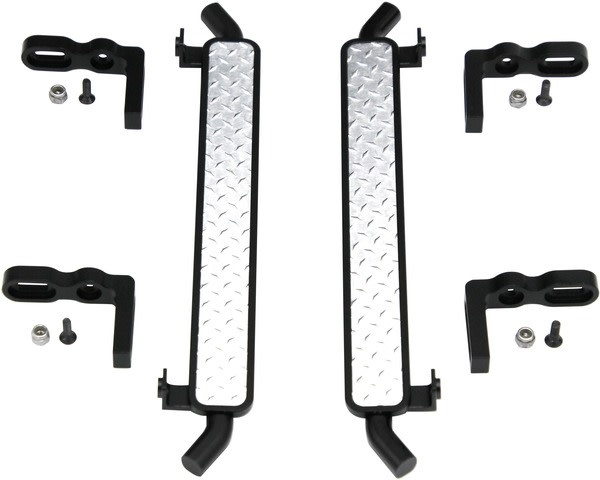 Hot Racing Aluminum Diamond Rock Rail Side Step (2): TRX-4 - Hobby 2000
