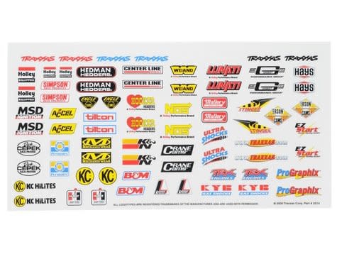 Traxxas Traxxas Racing Sponsors Decal Sheet - Hobby 2000
