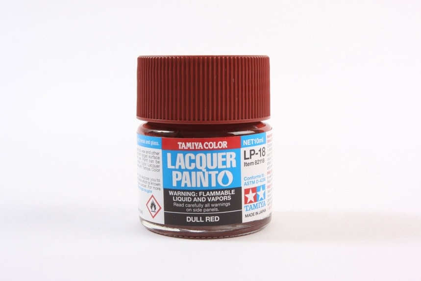 Tamiya Lacquer Paint LP-18 Dull Red 10ml Bottle - Hobby 2000