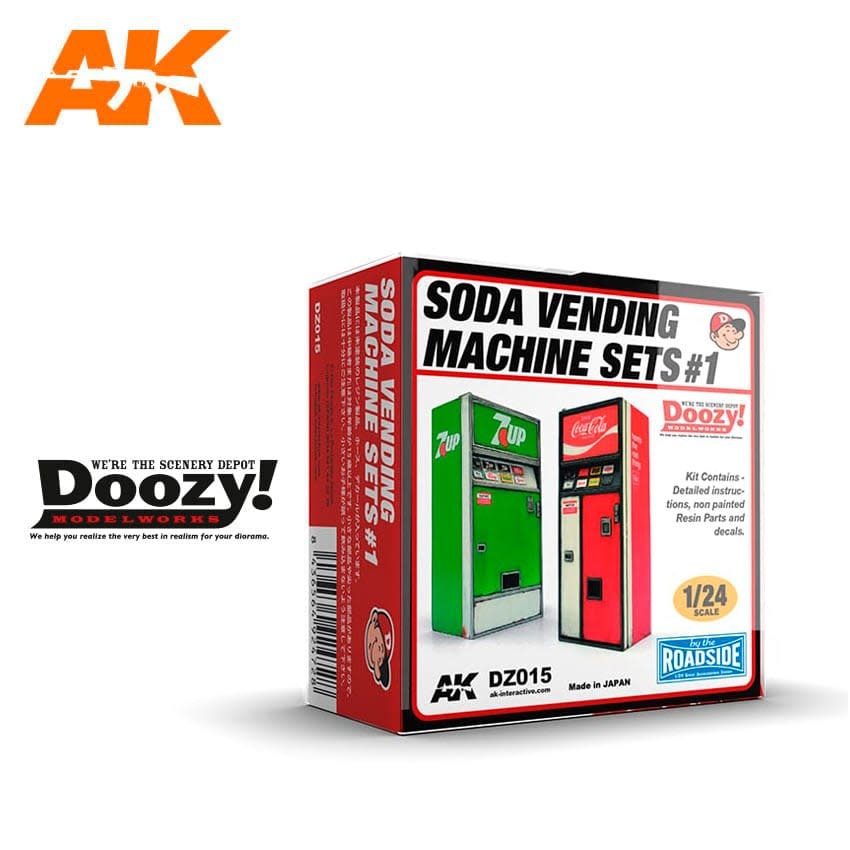 AK Interactive 1/24 Soda Vending Machine Set 1 - Hobby 2000
