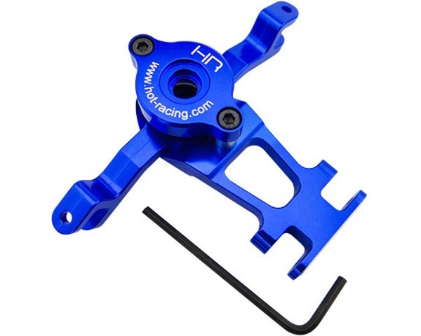 Hot Racing Blue Aluminum Steering Assembly, E-Revo - Hobby 2000