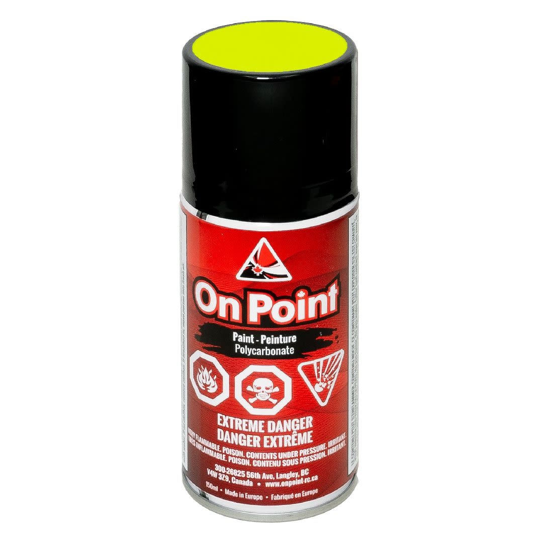 On Point 150ml RC Spray Paint - Fluorescent Yellow - Hobby 2000