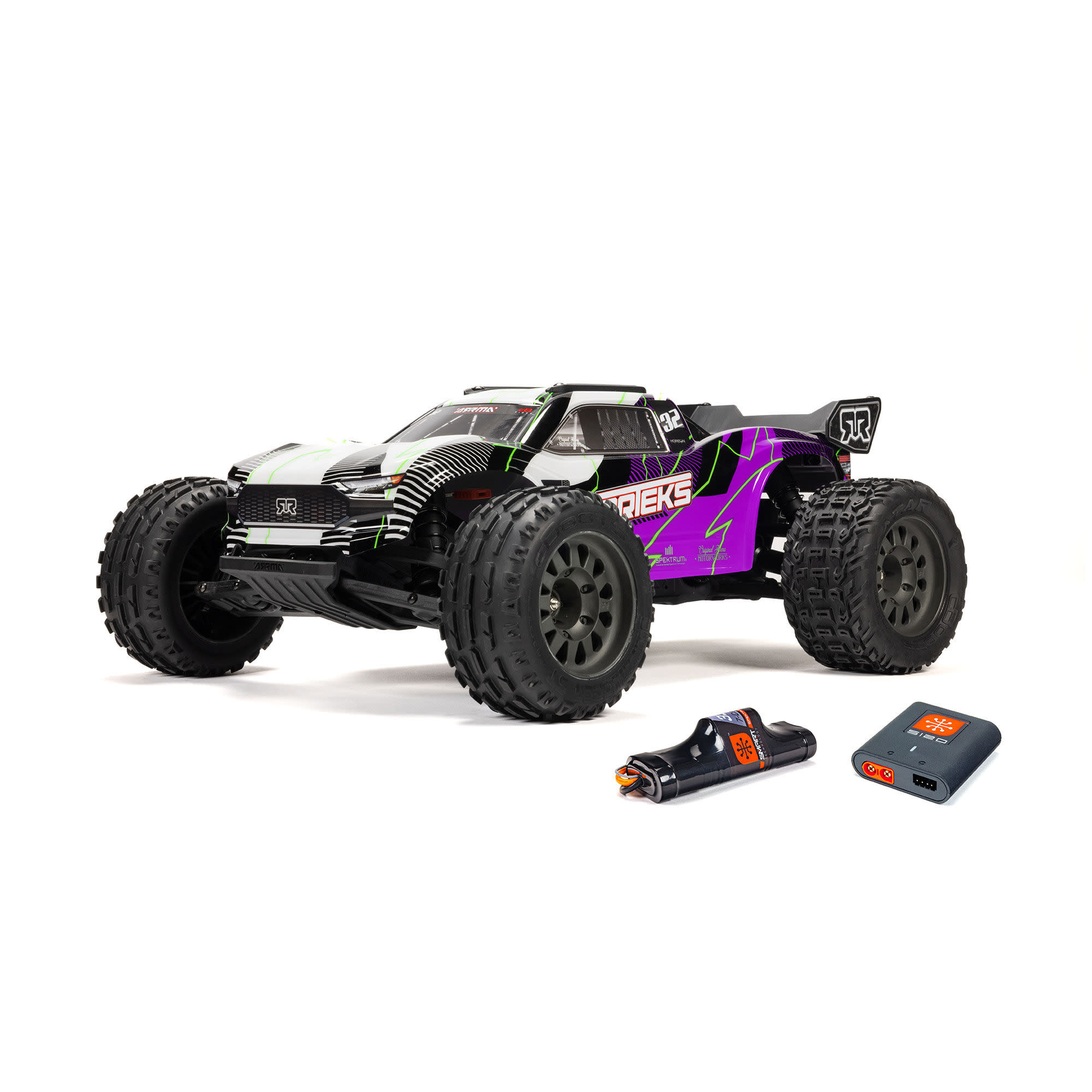 Arrma 1/10 VORTEKS 2wd Stadium Truck RTR W/ Battery/Charger, Purple ...