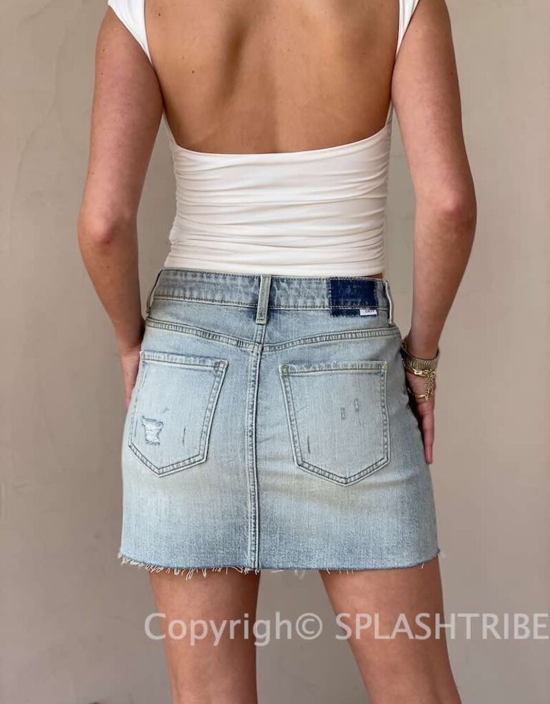 Malibu Denim Mini Skirt - SPLASH