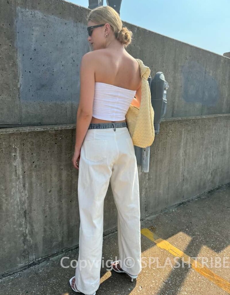 Doshi Contrast Denim Pants - SPLASH