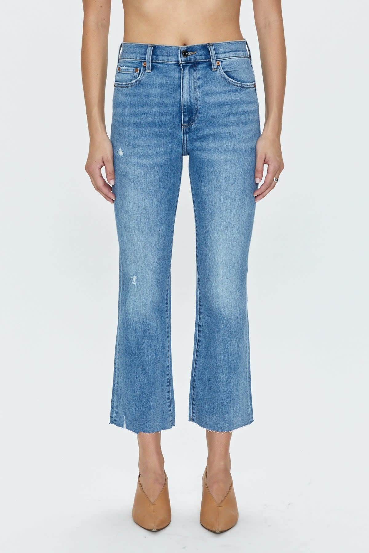High Rise Cropped Boot Cut Jean - SPLASH