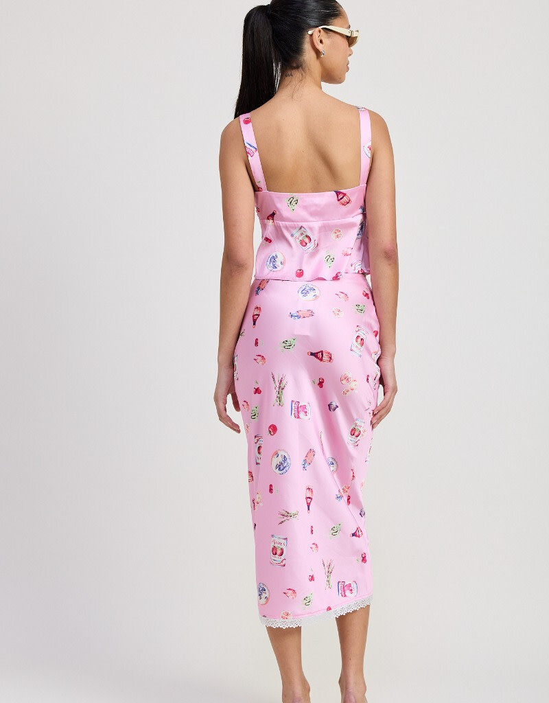 Farmers Market Satin Fly Away Top - SPLASH