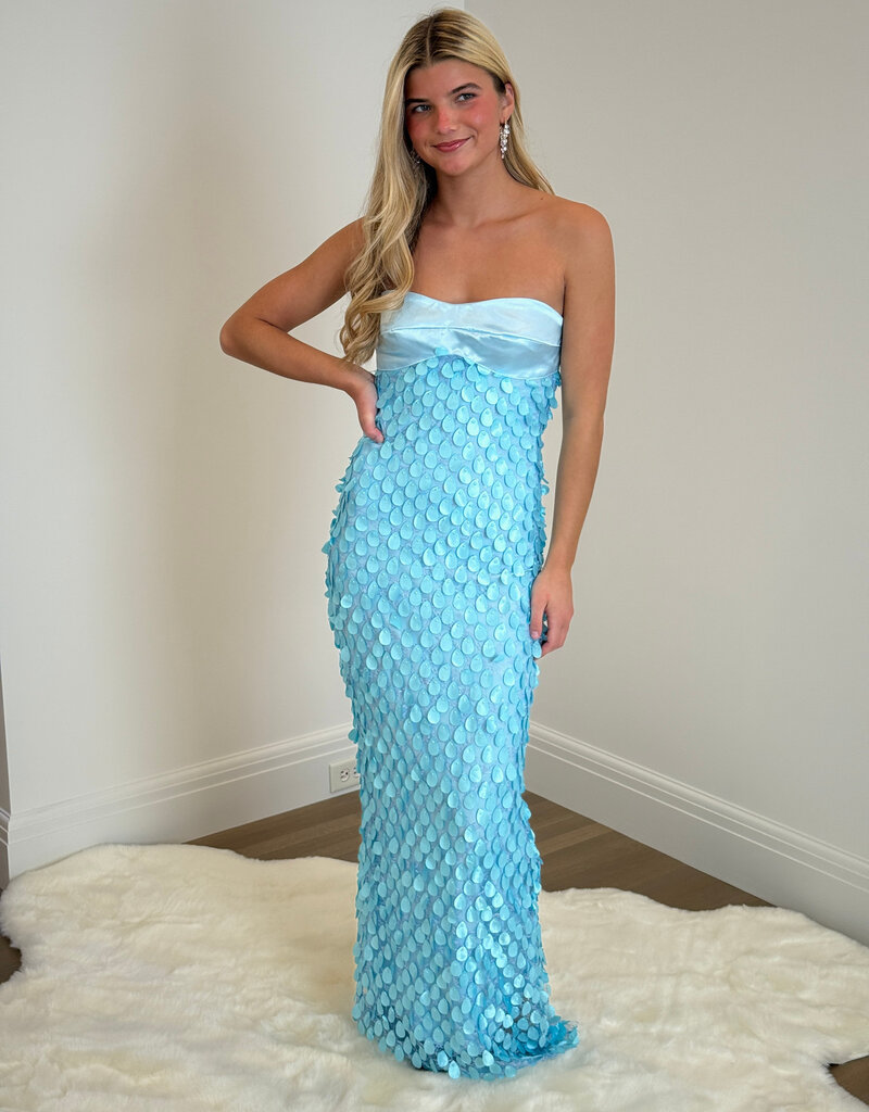 Teardrop Sequin Maxi Dress - SPLASH