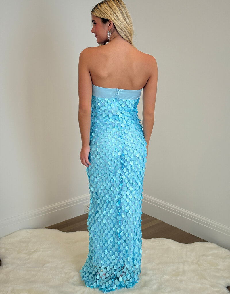 Teardrop Sequin Maxi Dress - SPLASH