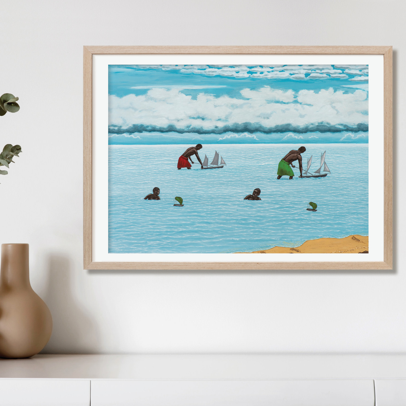 Segar Passi, Model Canoe Racing 2014 Reproduction Print - Cairns Art ...