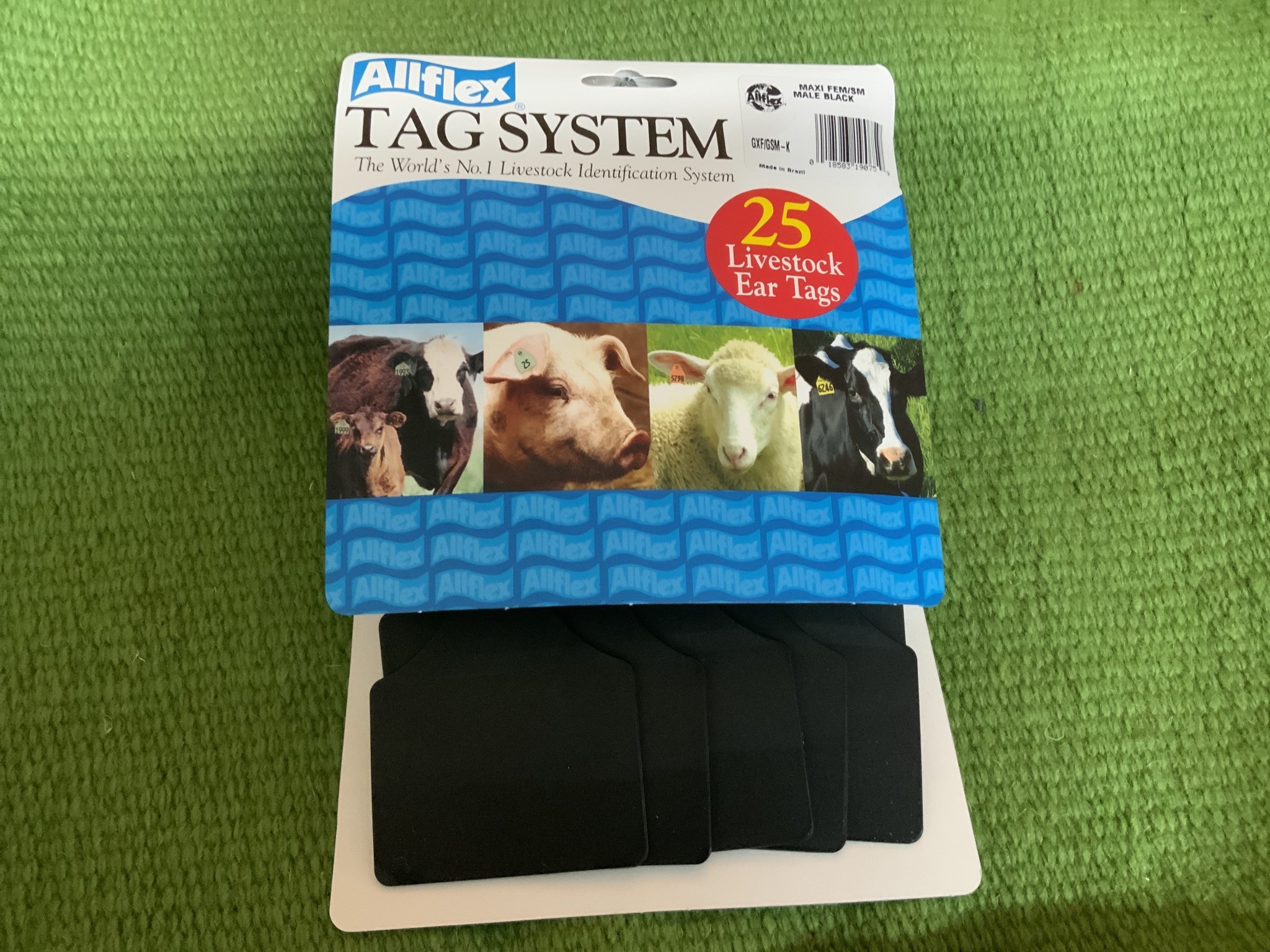 Allflex TAG* Allflex Maxi 2 pc Blank 25s GXF/GSM-K GXBK00 - Black ...