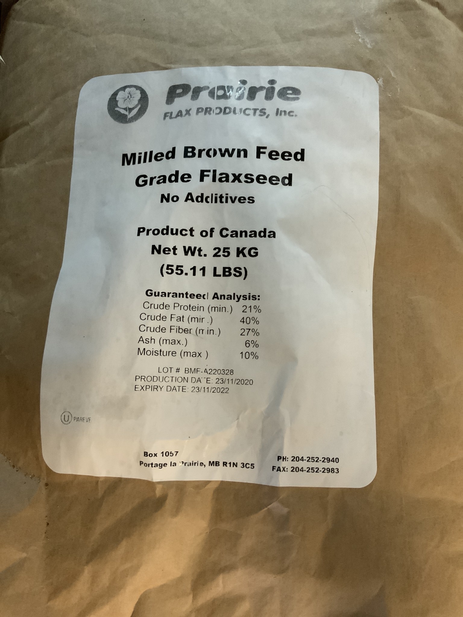 MILLED FLAX SEED - Prairie Premium - 25 KG OMEGAFLX - Medicine Hat ...