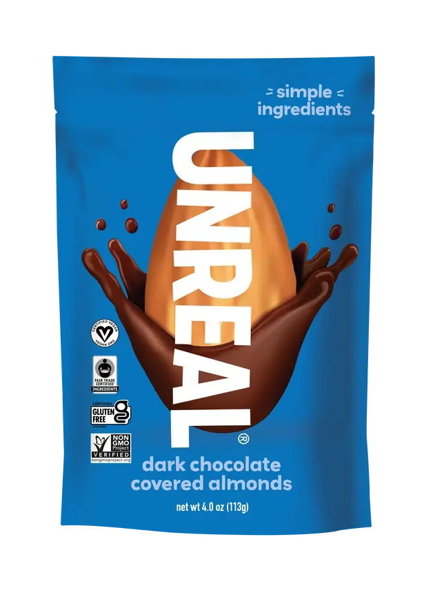 Unreal - Dark Chocolate covered almonds - Health Simplified