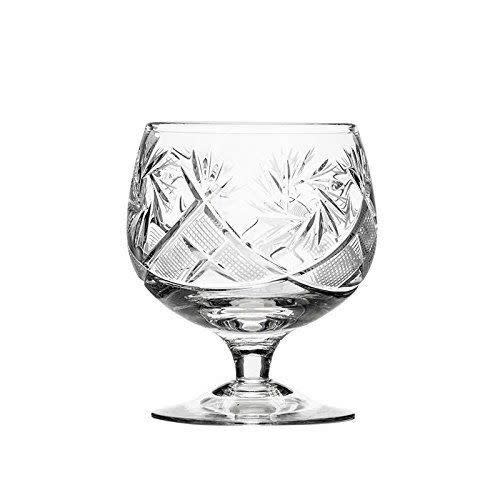 Belarusian Cut Crystal Snifter with Vintage Design (10 oz ) - TMORA Shop