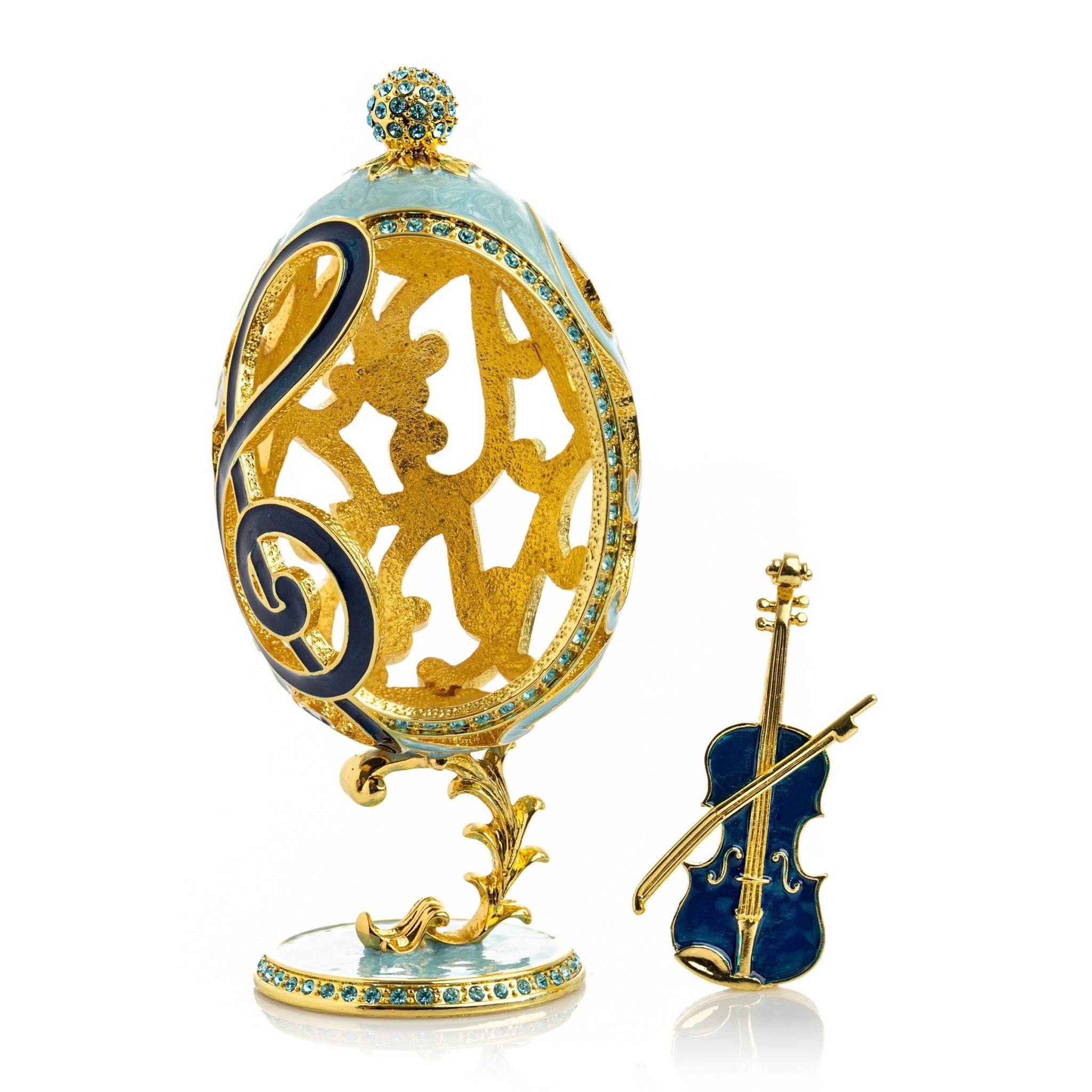 Faerge Inspired Treble Clef Imperial Egg - TMORA Shop