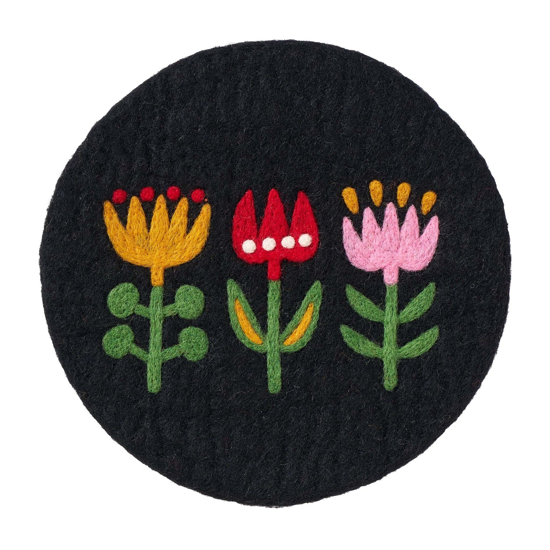 Tulips Felted Wool Trivet - TMORA Shop