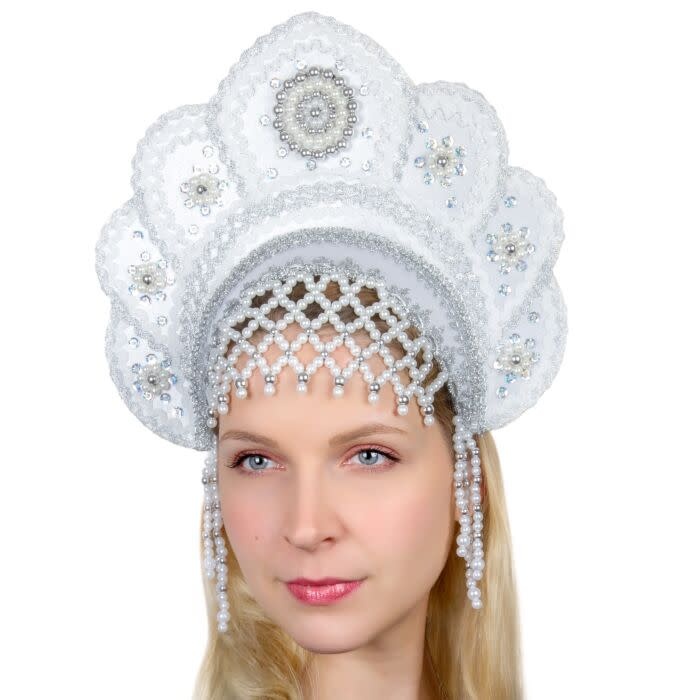 White Winter Kokoshnik - TMORA Shop