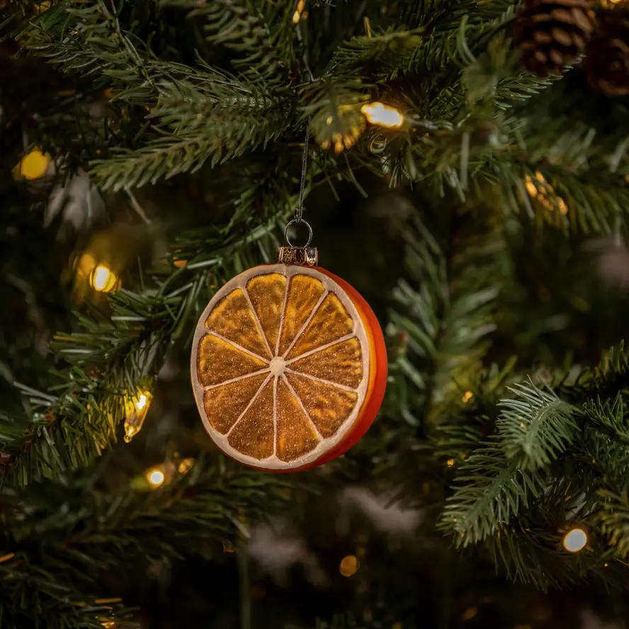 Orange Slice Glass Ornament - TMORA Shop