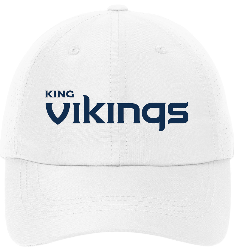 Lightweight Perforated Cap - White - King School Store