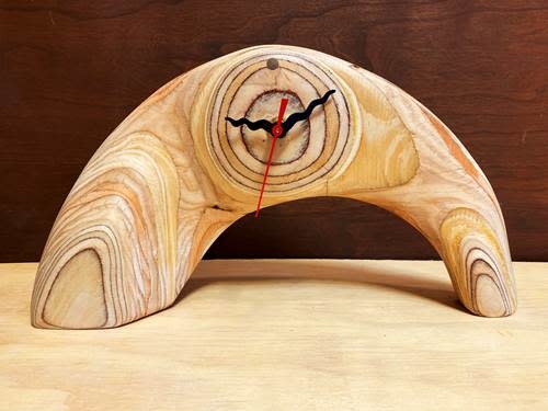 Plywood Sculpture Mantle Clock - Creations