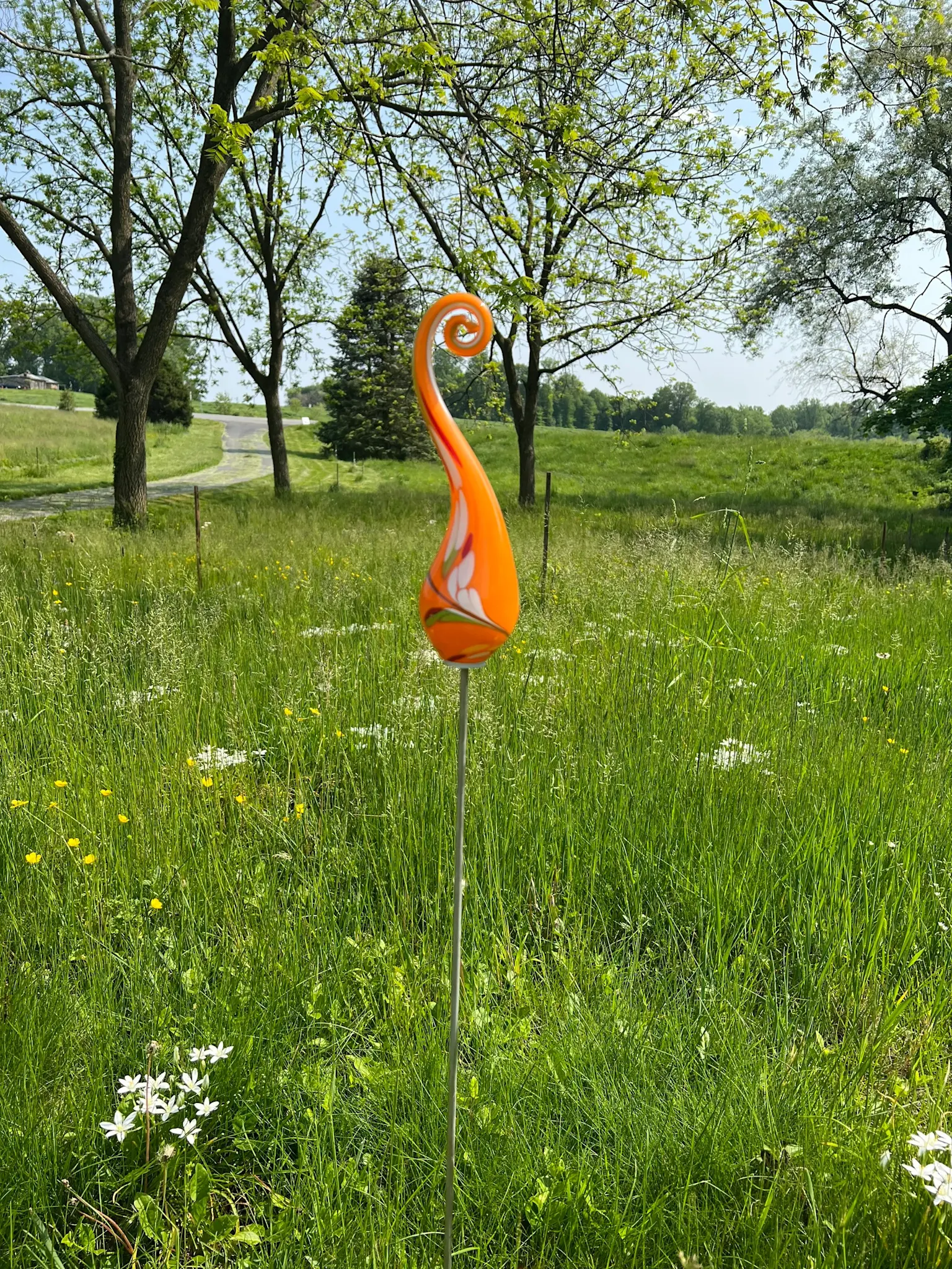 WGK Glass Art Inc Garden Bow- Orange 50-107 - Creations