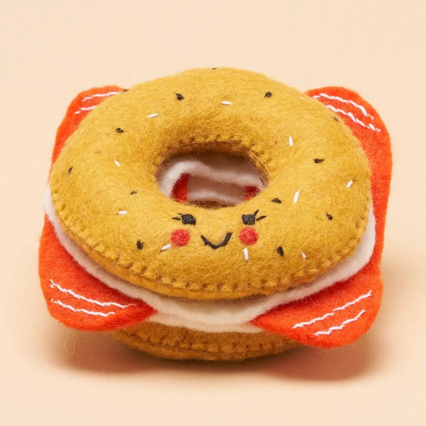 Gone To The Dogs Bagel Squeaker Toy - Creations
