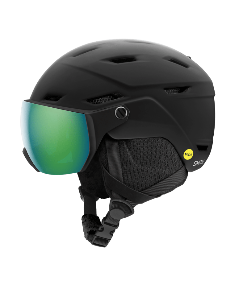 Smith Survey Jr. MIPS (2025) Matte Black/Green Mirror - Station Ski & Ride
