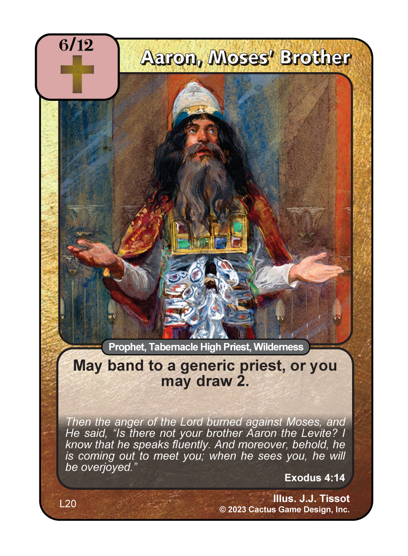 K/L: Aaron, Moses' Brother - Three Lions Gaming